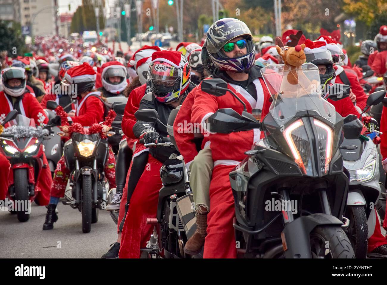 Vigo,Pontevedra,Spain December,21,2024:The Papanoelada motera in Vigo ...