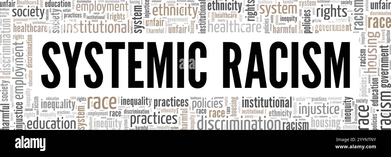 Systemic Racism word cloud conceptual design isolated on white ...