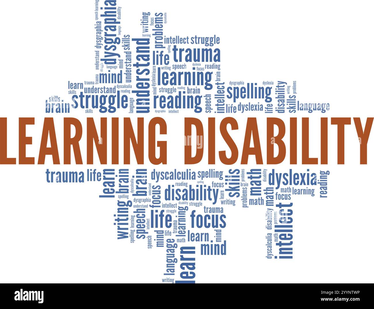 Learning Disability word cloud conceptual design isolated on white background Stock Vector Image ...