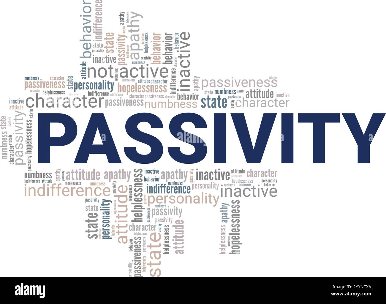 Passivity word cloud conceptual design isolated on white background ...