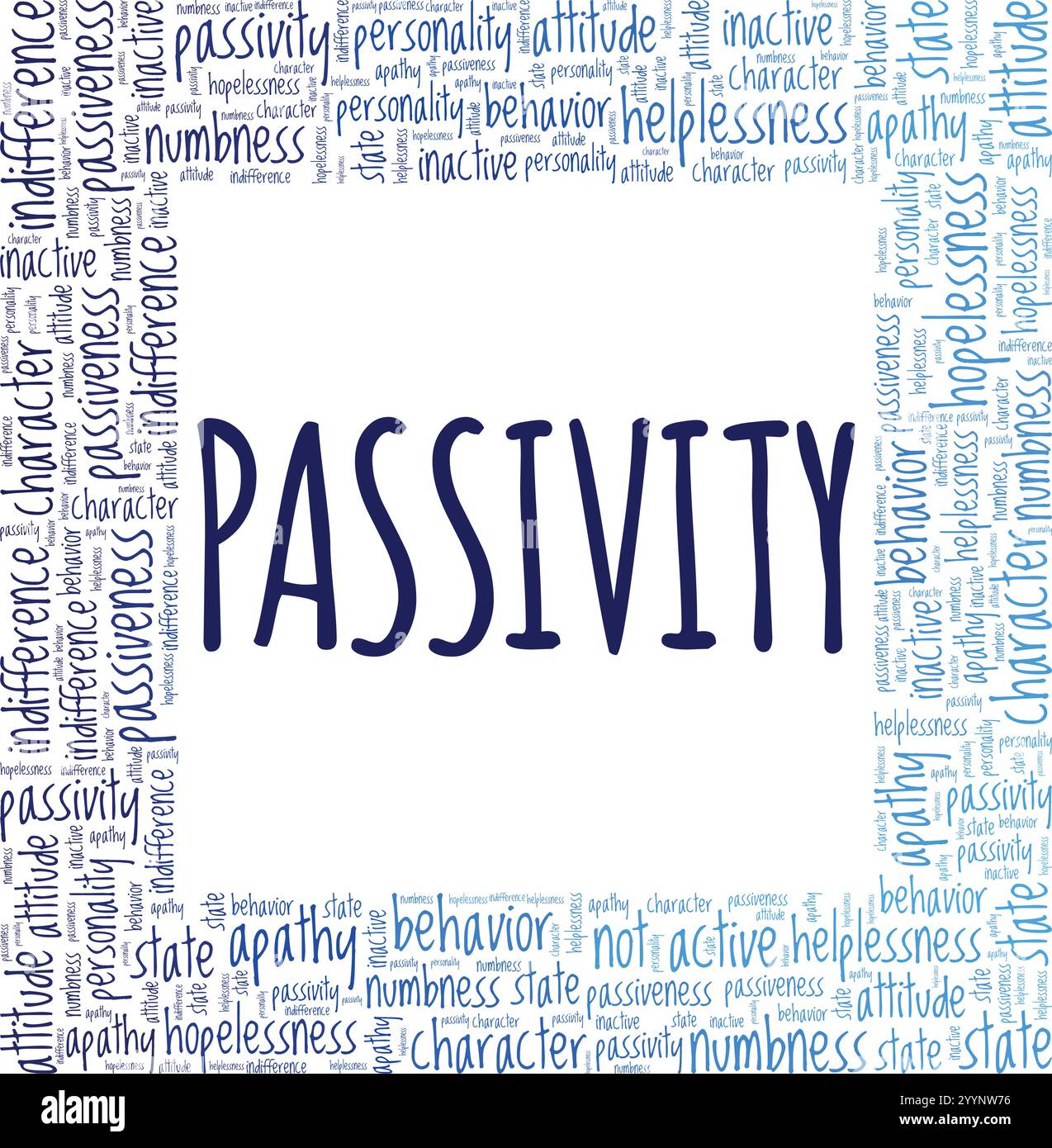 Passivity word cloud conceptual design isolated on white background ...