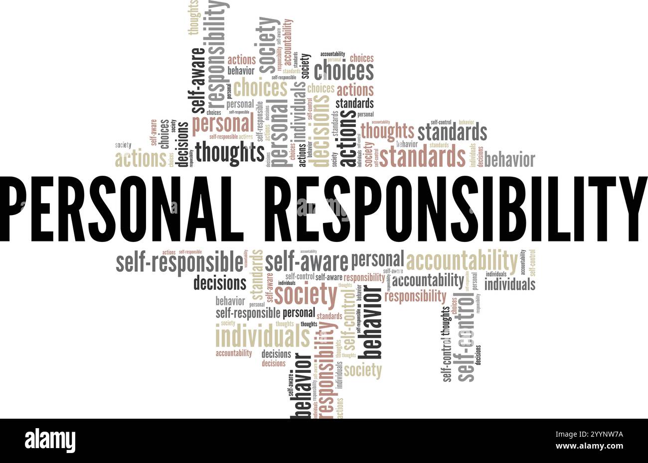 Personal Responsibility word cloud conceptual design isolated on white ...