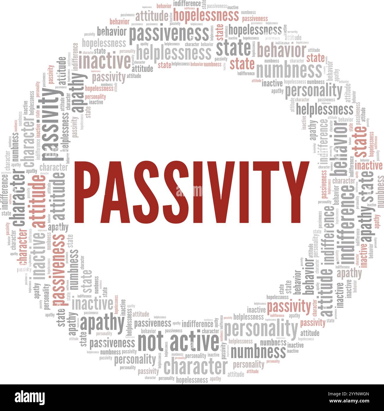 Passivity word cloud conceptual design isolated on white background ...