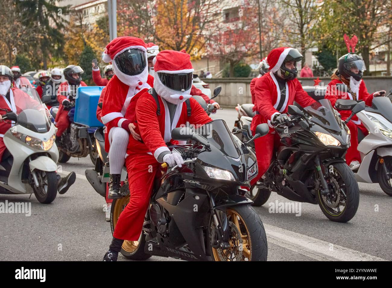 Vigo,Pontevedra,Spain December,21,2024:The Papanoelada motera in Vigo ...