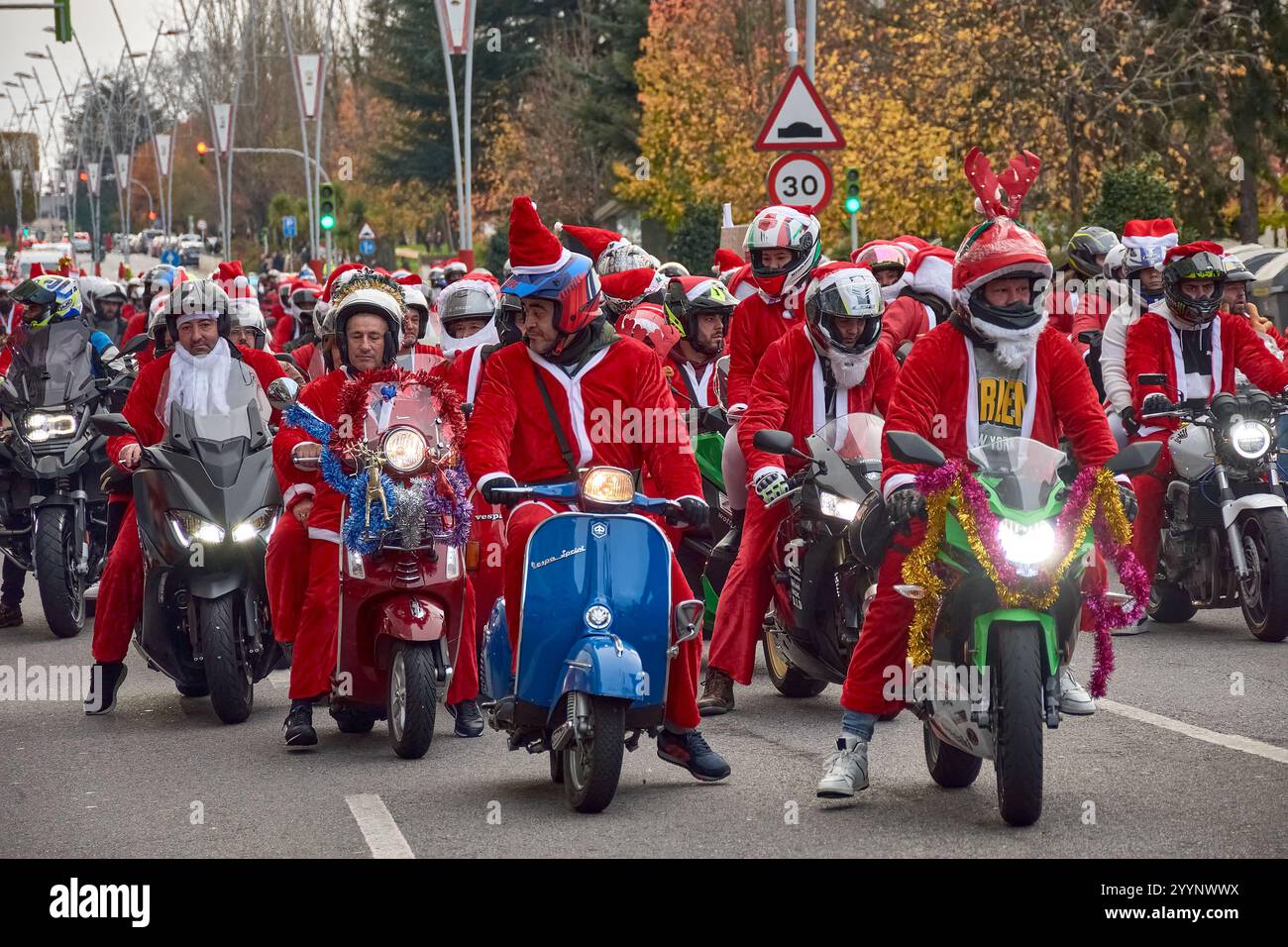 Vigo,Pontevedra,Spain December,21,2024:The Papanoelada motera in Vigo ...