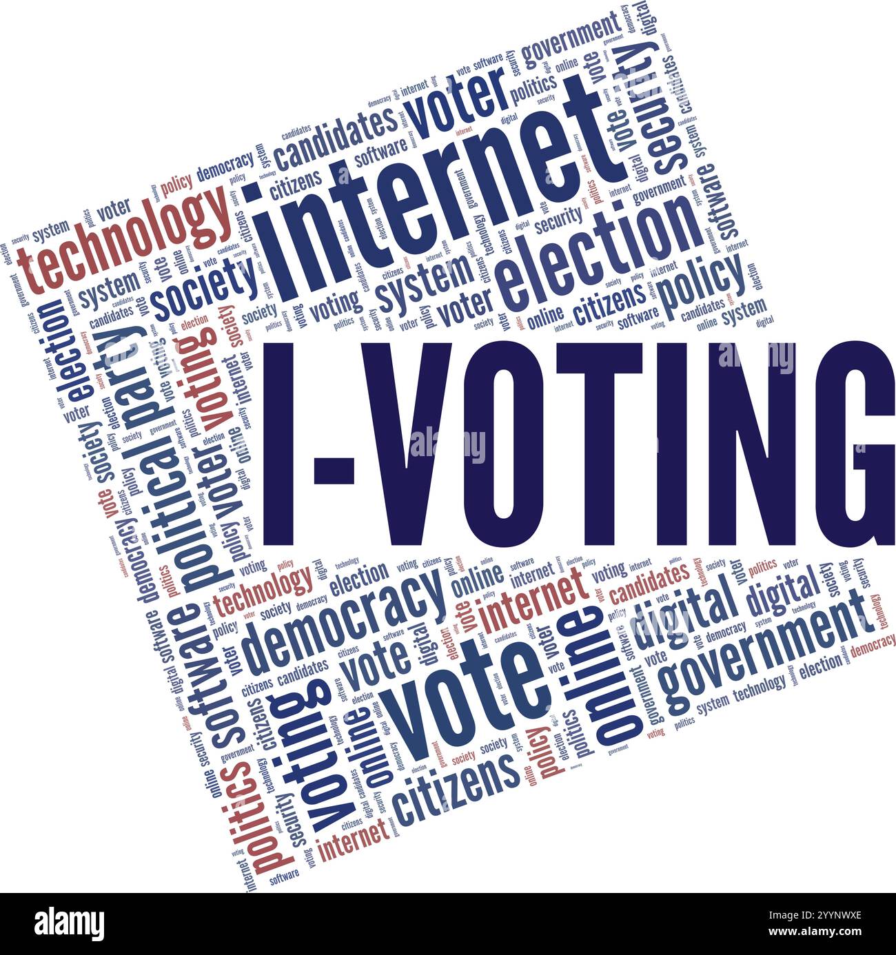 I-voting word cloud conceptual design isolated on white background ...