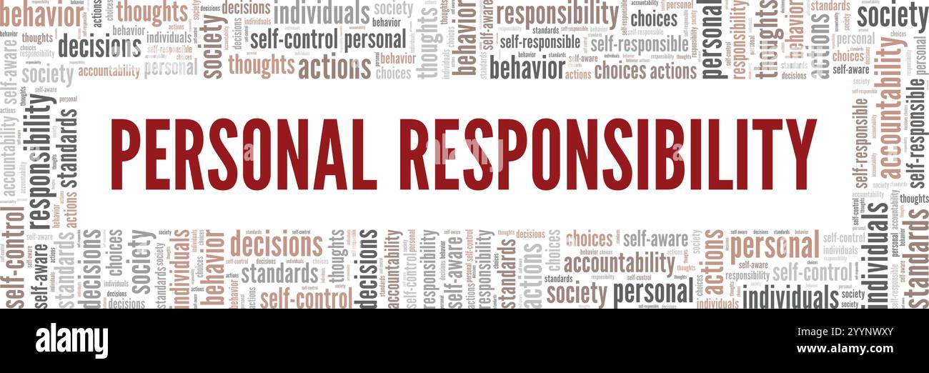 Personal Responsibility word cloud conceptual design isolated on white ...