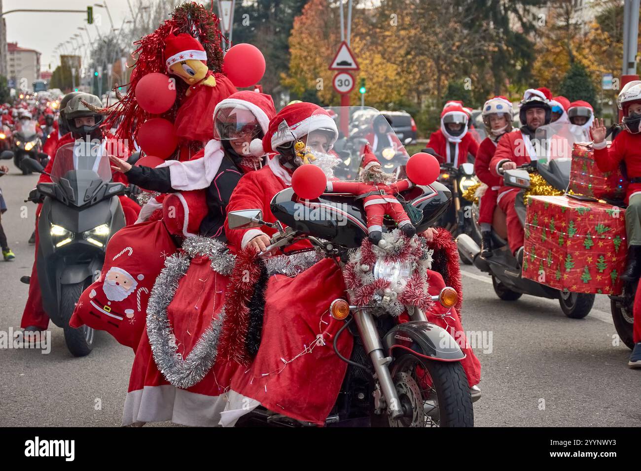 Vigo,Pontevedra,Spain December,21,2024:The Papanoelada motera in Vigo ...