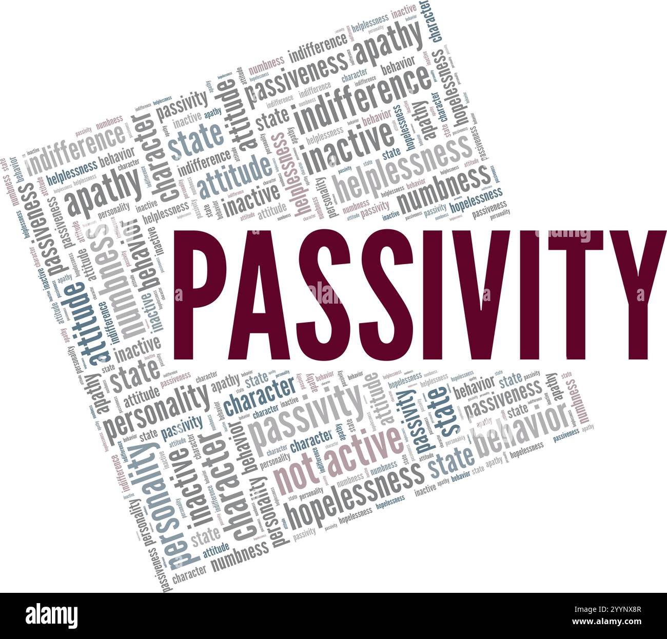 Passivity word cloud conceptual design isolated on white background ...