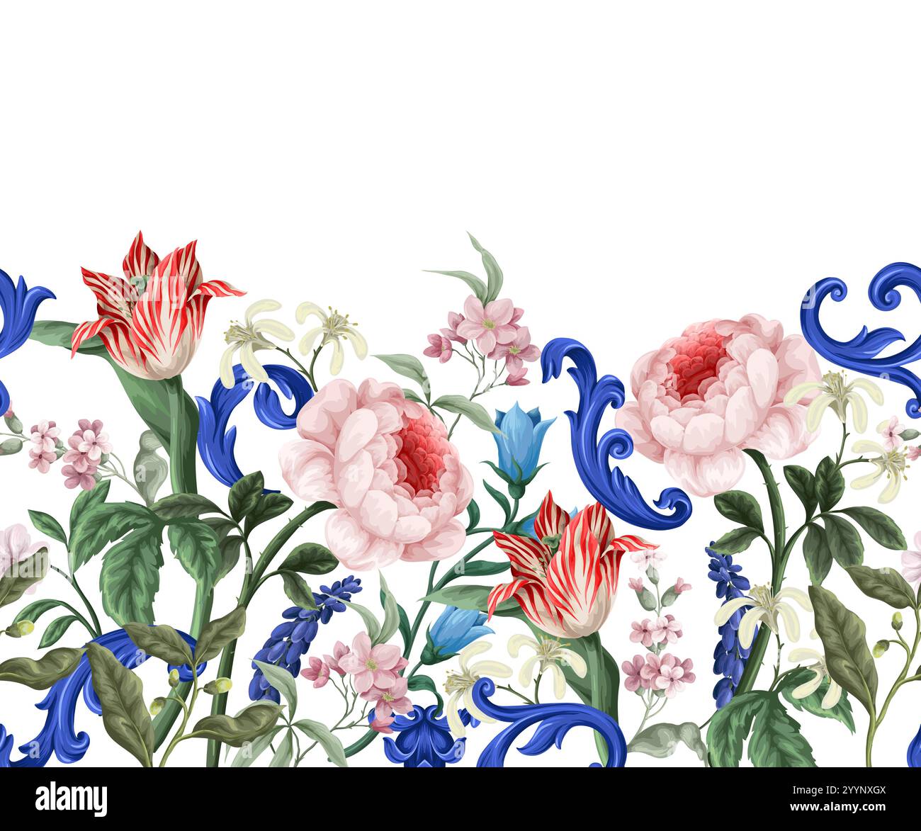Baroque pattern border hi-res stock photography and images - Alamy