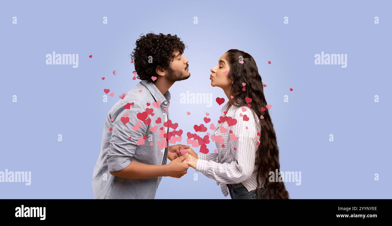 Collage loving couple valentines day hi-res stock photography and ...