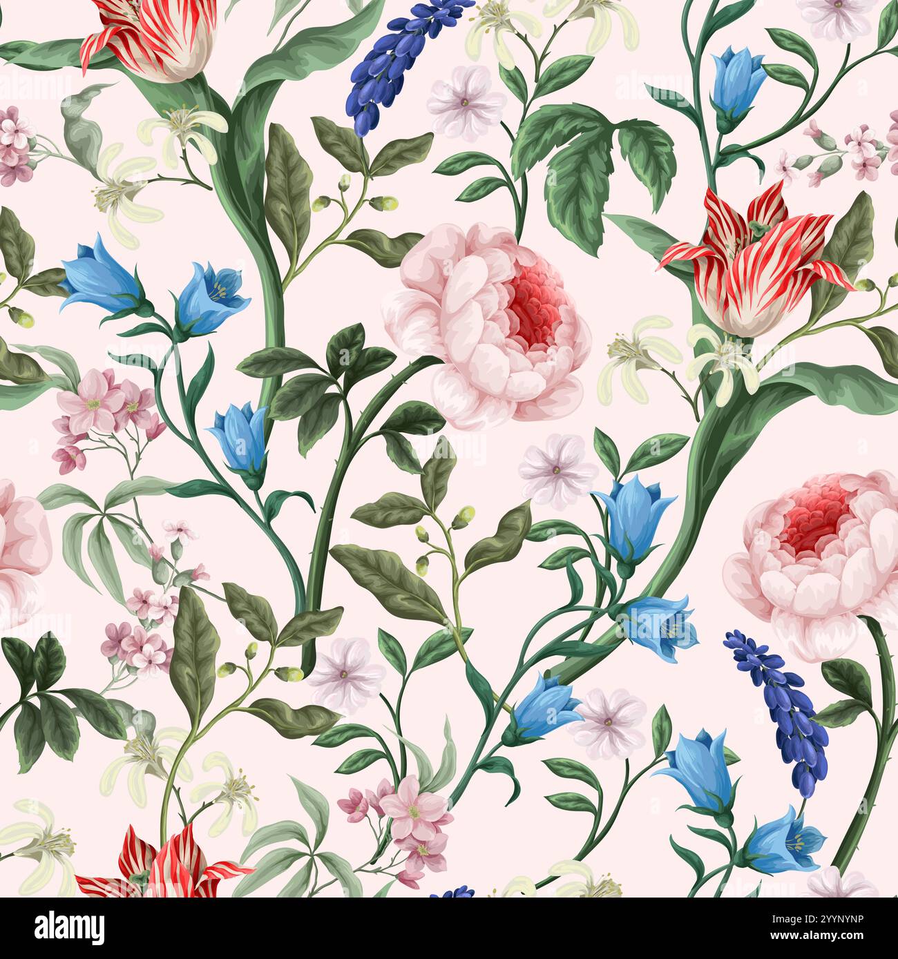 Victorian flowers illustration Stock Vector Images - Alamy