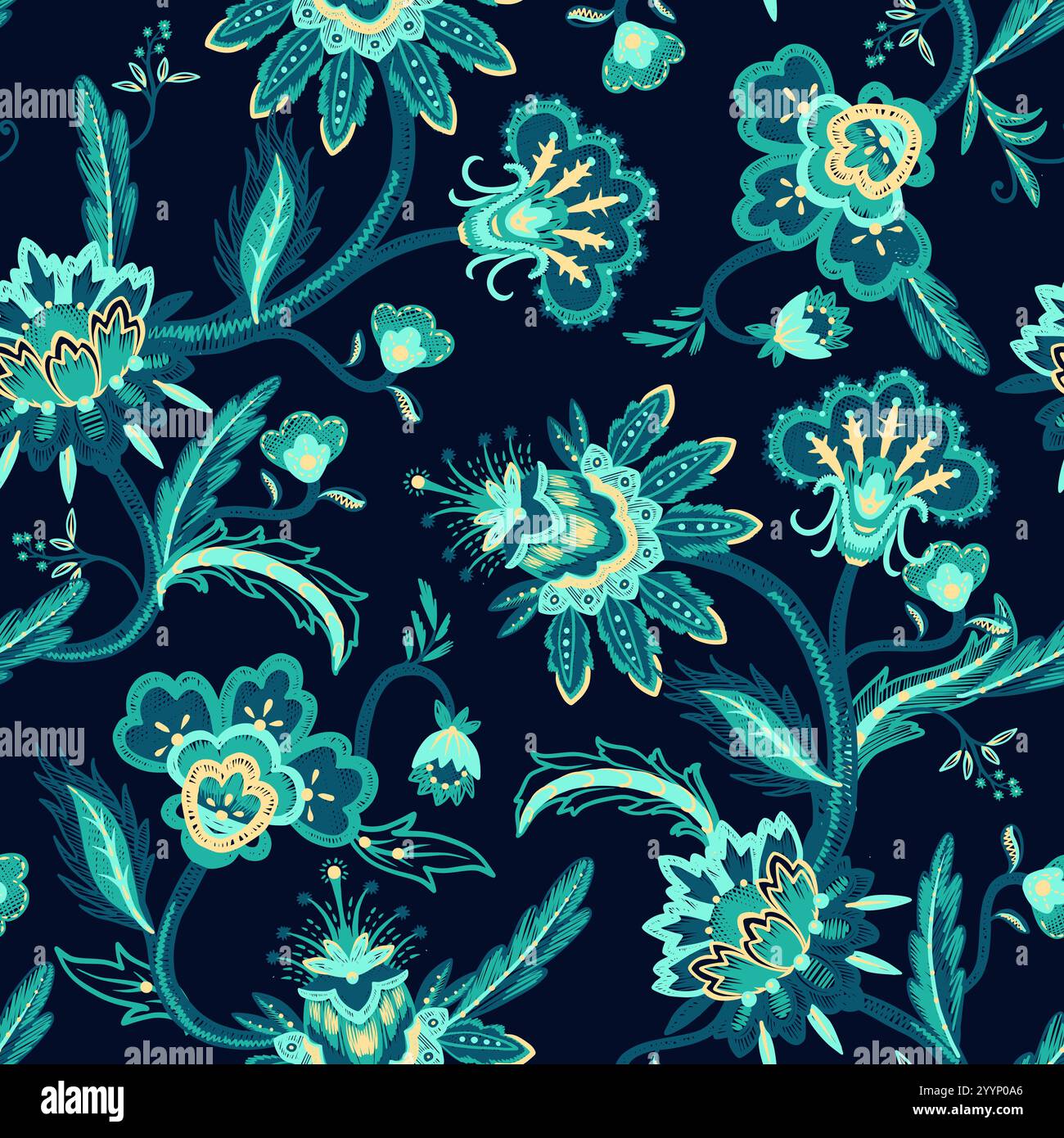Embroidery floral pattern hi-res stock photography and images - Alamy