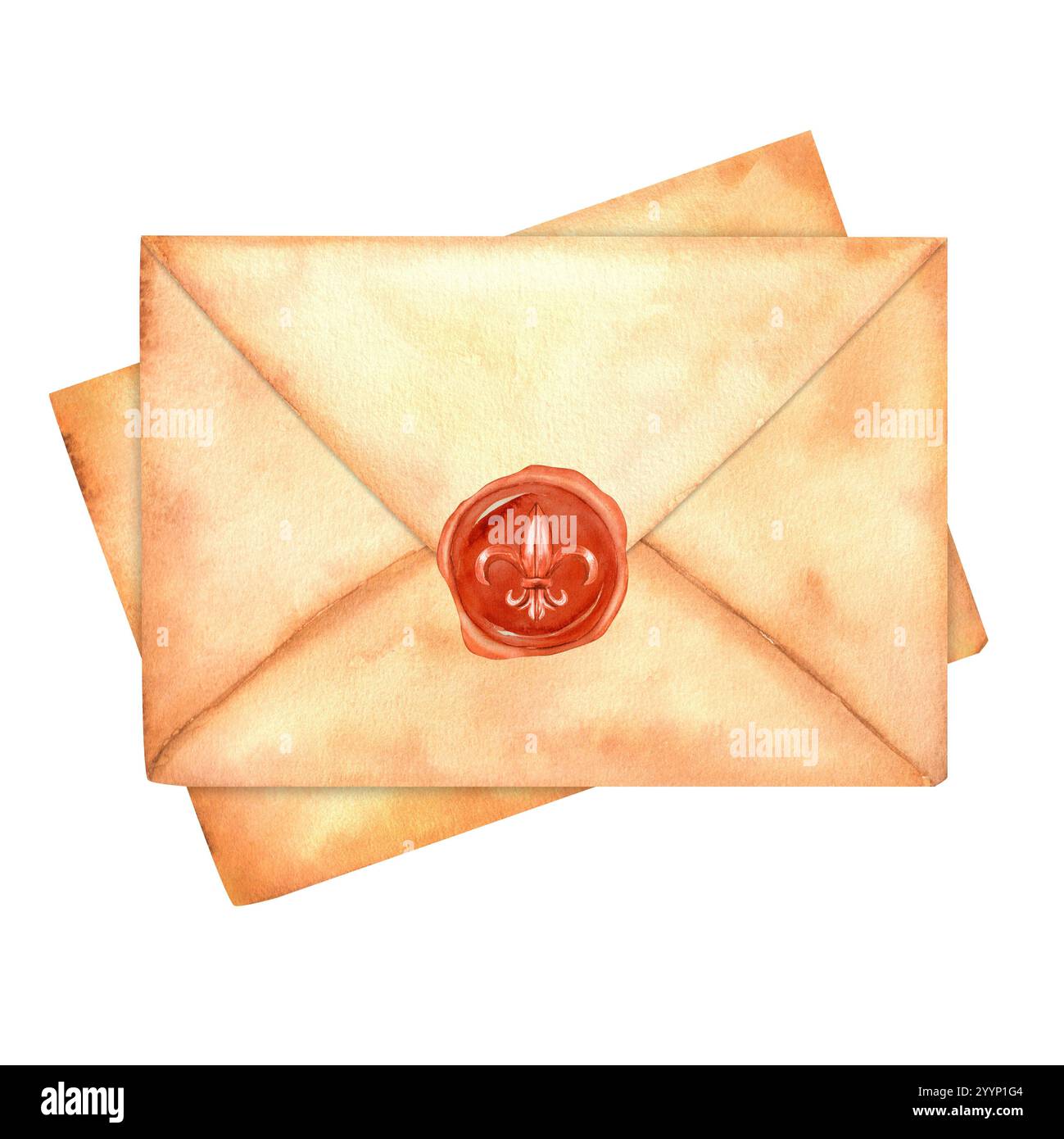A bundle of vintage envelopes with wax seal . Postal envelopes for ...