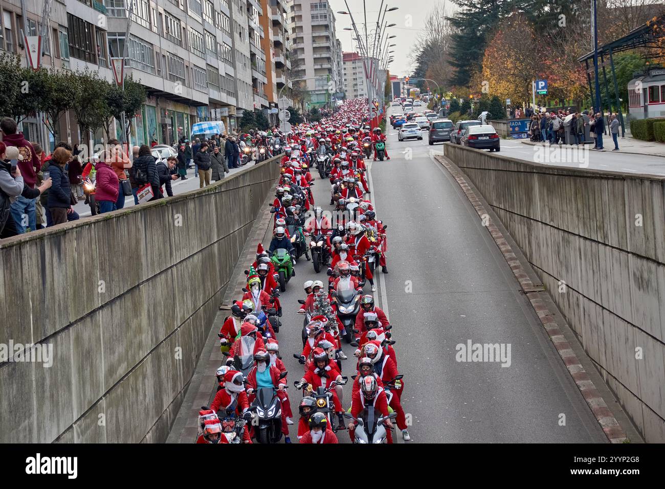 Vigo,Pontevedra,Spain December,21,2024:The Papanoelada motera in Vigo ...