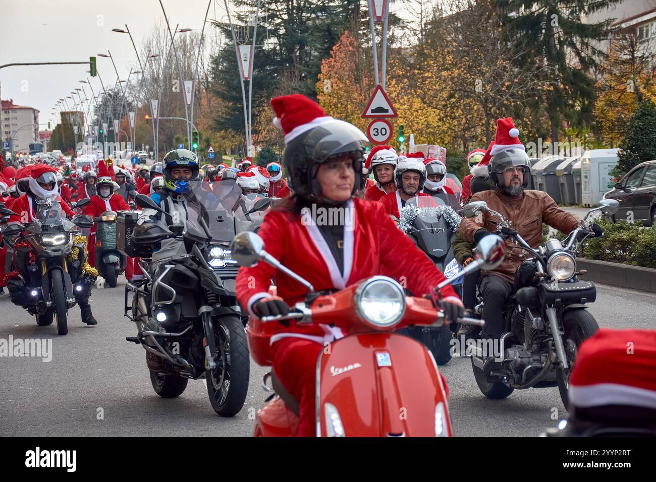 Vigo,Pontevedra,Spain December,21,2024:The Papanoelada motera in Vigo ...