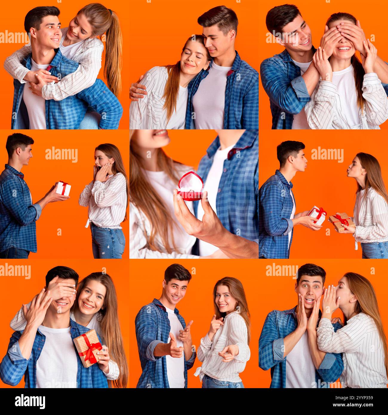 Young couple sharing moments of love and joy on St Valentine Day ...