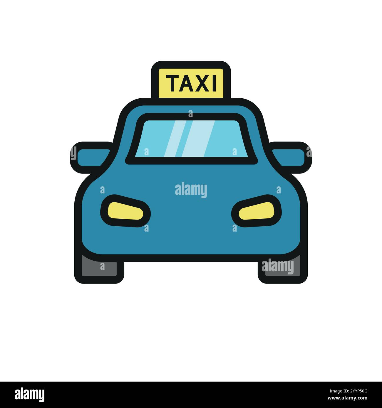 Taxi icon features a sleek and recognizable design, perfect for ...