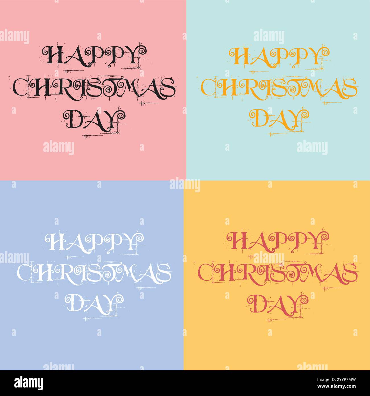 Merry christmas lettering in landscape Stock Vector Images - Alamy