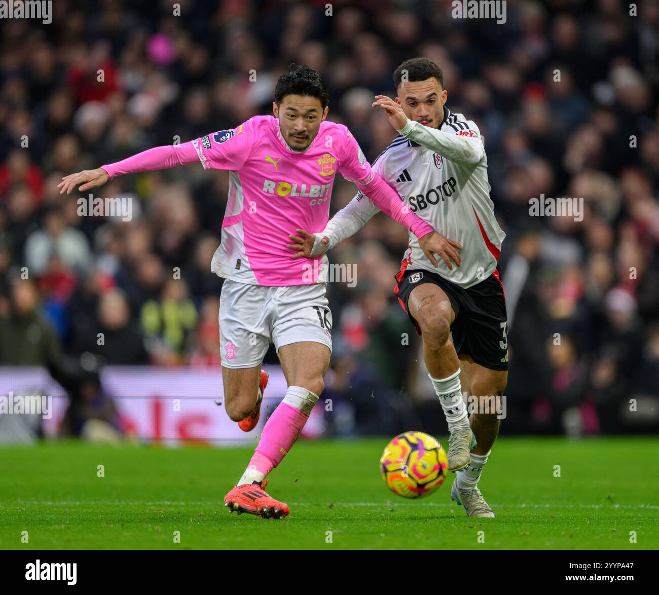London, UK. 22nd Dec, 2024. London, England - 2024 December 22nd: Fulham's Antonee Robinson ...