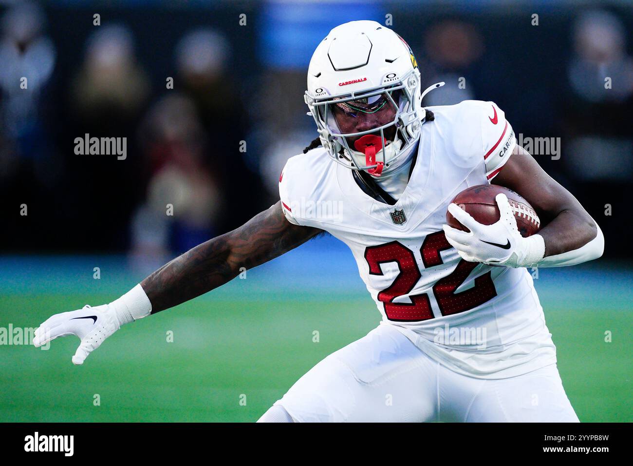Arizona Cardinals running back Michael Carter runs against the Carolina ...