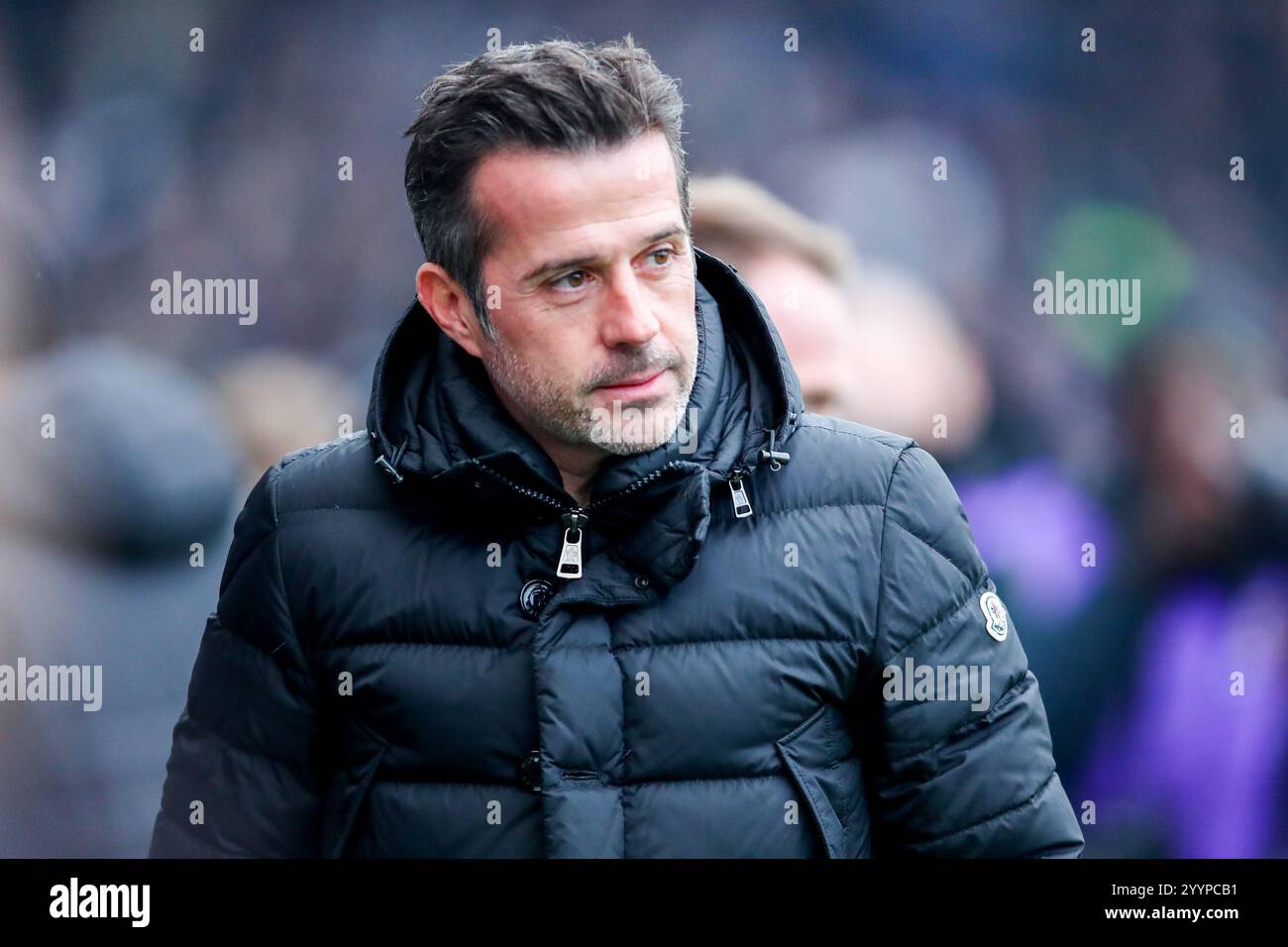 Marco Silva of Fulham takes to the field prior to the Premier League ...
