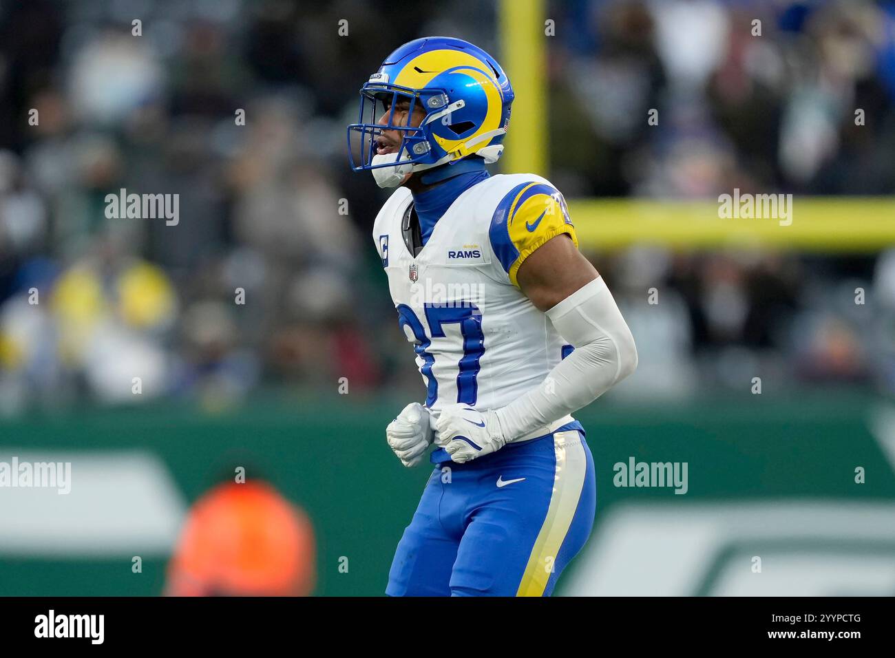 Los Angeles Rams safety Quentin Lake (37) reacts during the second half ...