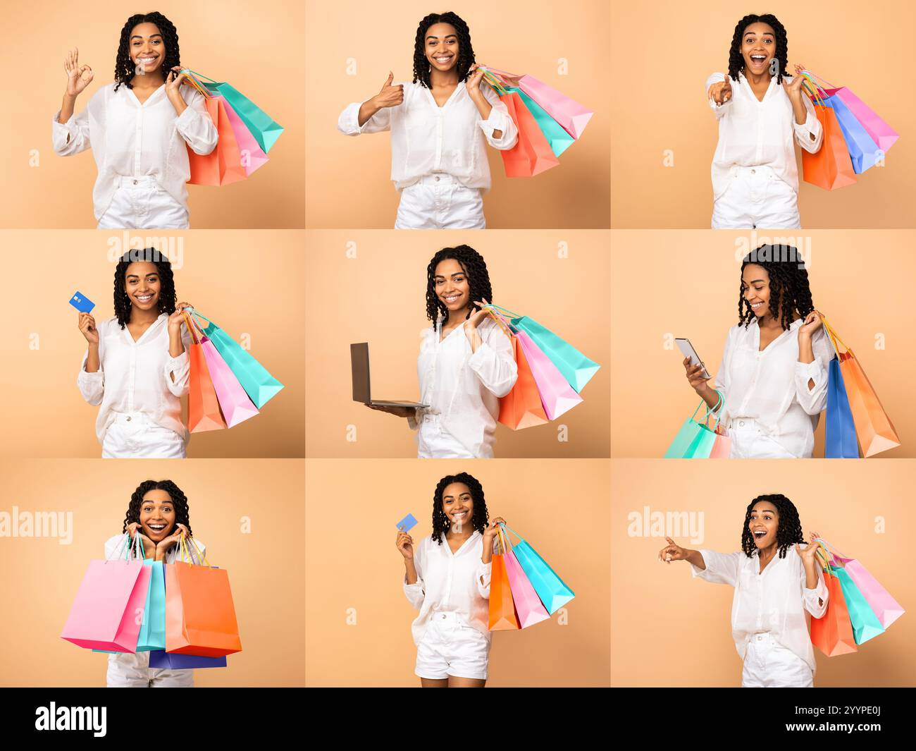 Celebrating Black Friday shopping with cheerful consumer activities ...