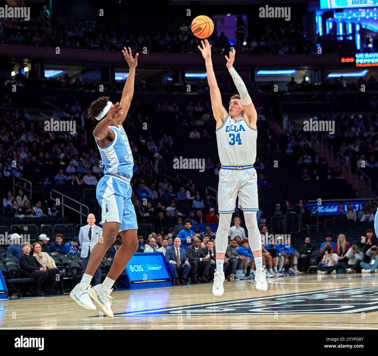 UCLA Bruins forward Tyler Bilodeau (34) shoots a three pointer over ...