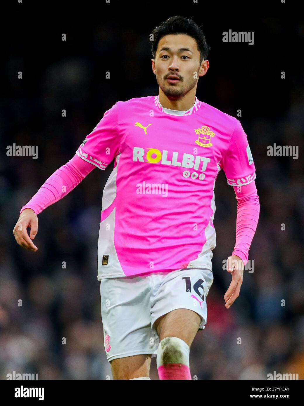 London, UK. 22nd Dec, 2024. Yukinari Sugawara of Southampton in action ...