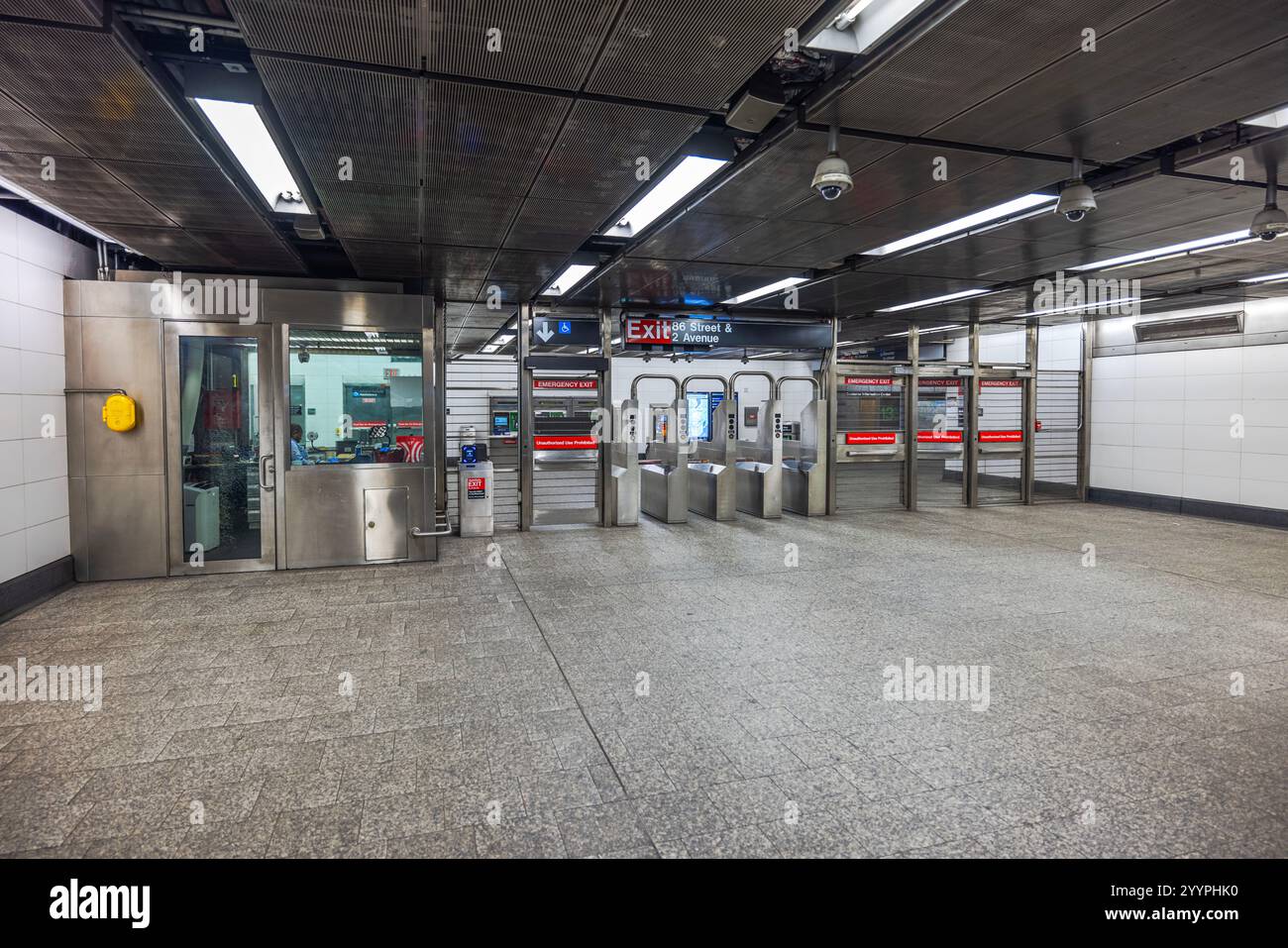Modern subway station entrance at 86th Street and 2nd Avenue in New ...