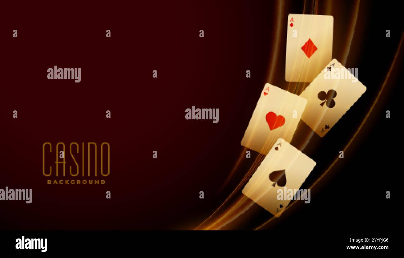 golden ace cards with light streak background Stock Vector Image & Art ...