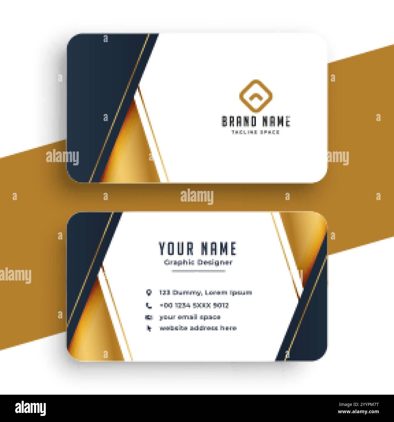 business card design in golden style Stock Vector Image & Art - Alamy