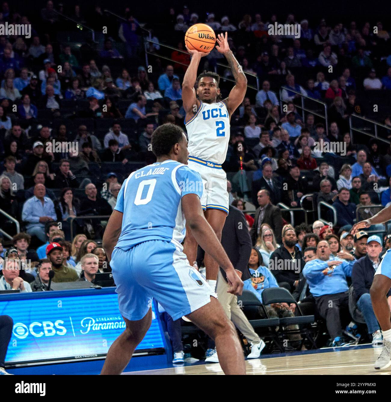New York, United States. 22nd Dec, 2024. UCLA Bruins guard Dylan ...