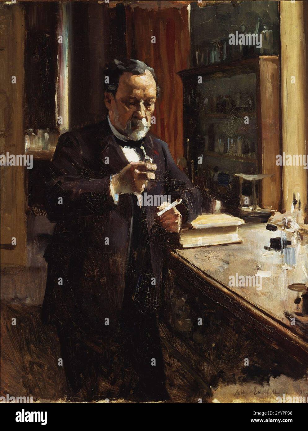 Albert Edelfelt - Portrait of Louis Pasteur, Study Stock Photo - Alamy