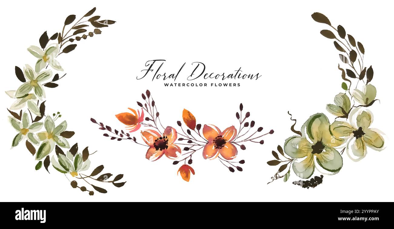 floral bouquet flower decoration set Stock Vector Image & Art - Alamy