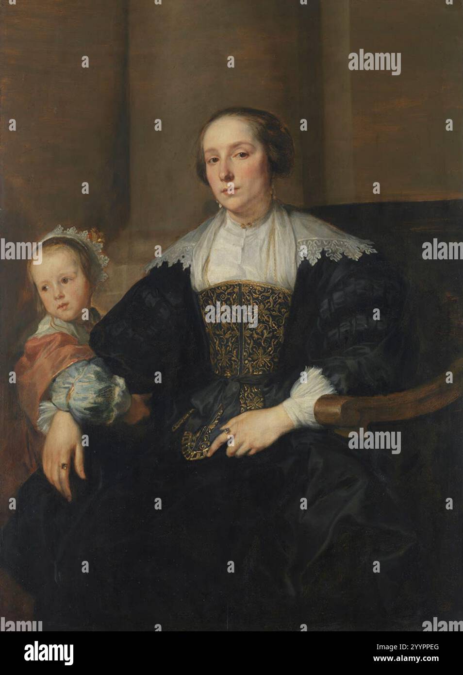 Anthony van Dyck - Portrait of Anna van Thielen, wife of the painter ...