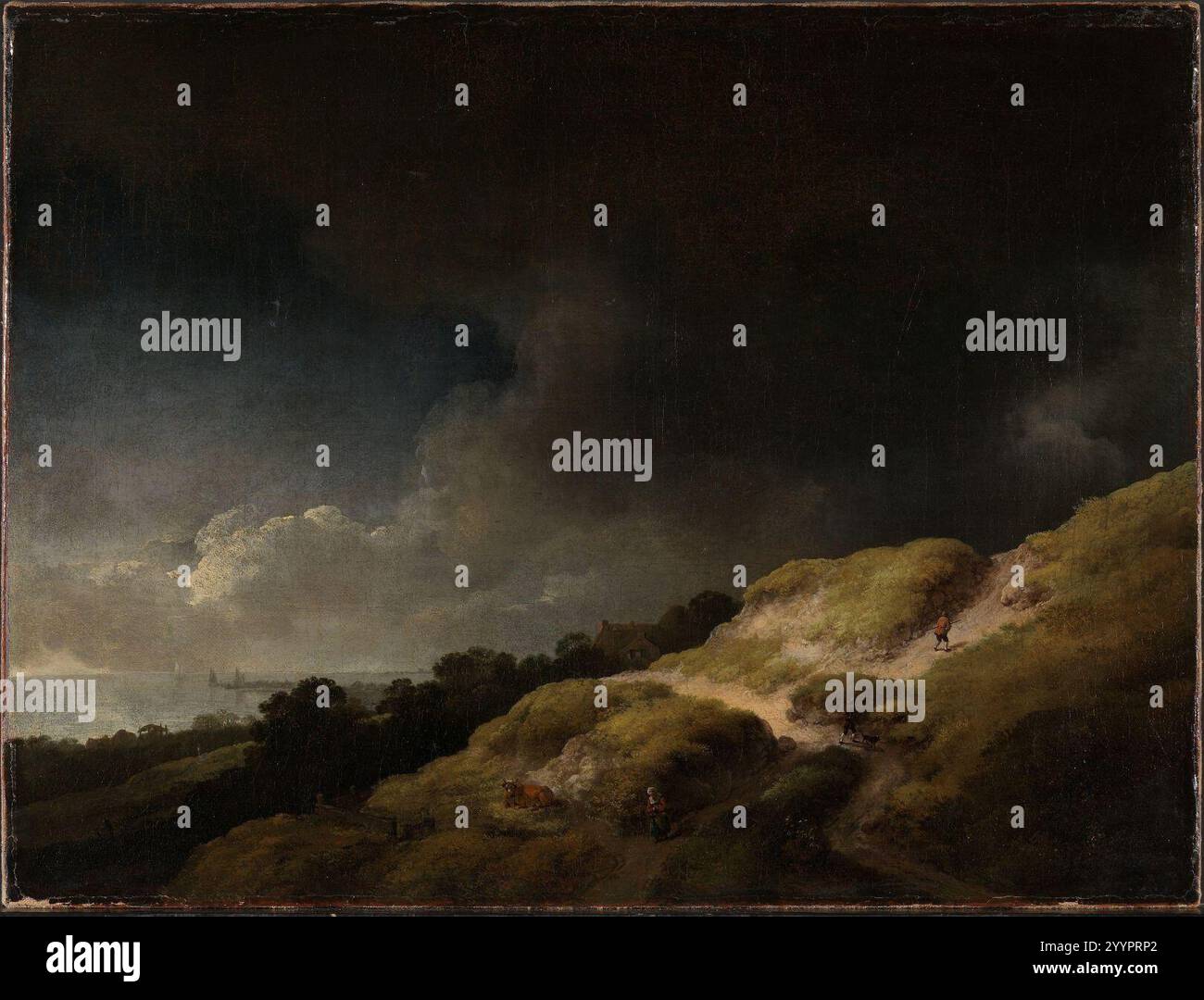 Christian Wilhelm Ernst Dietrich - Landskap med sanddyner Stock Photo ...