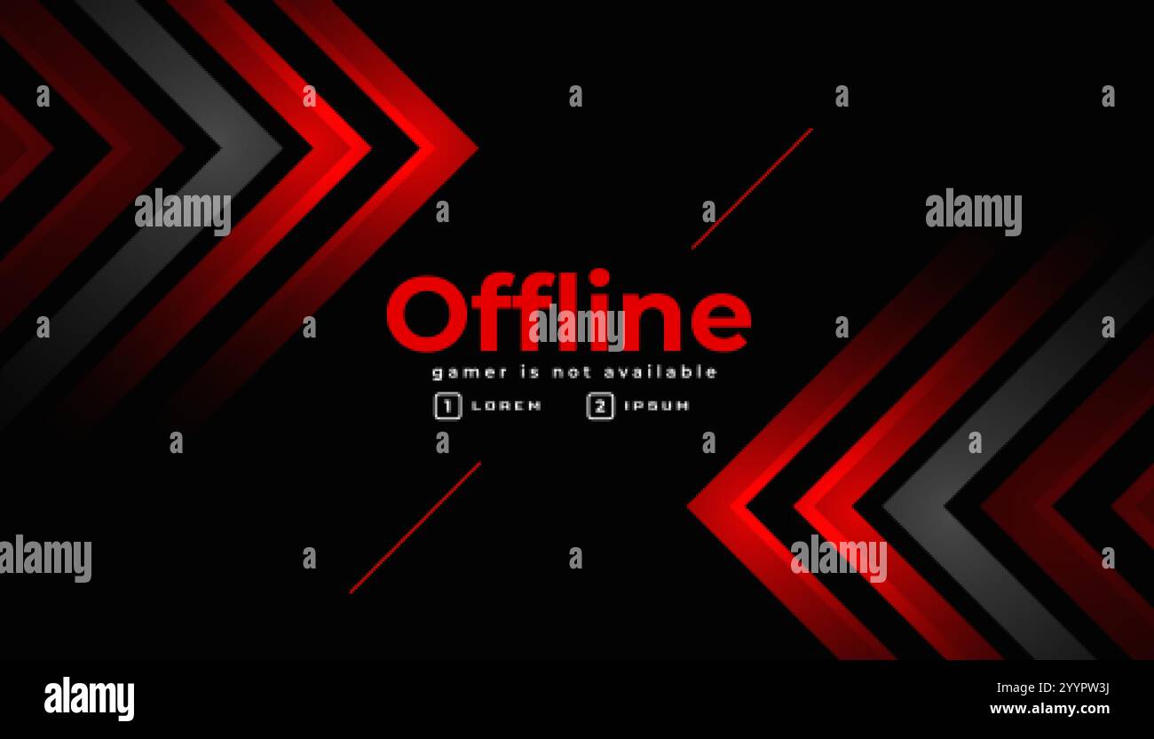 stylish offline gaming banner template Stock Vector Image & Art - Alamy