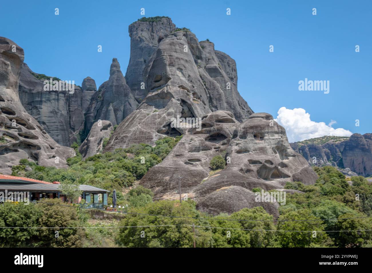 Rock formations near the Meteora monasteries in Greece Stock Photo - Alamy