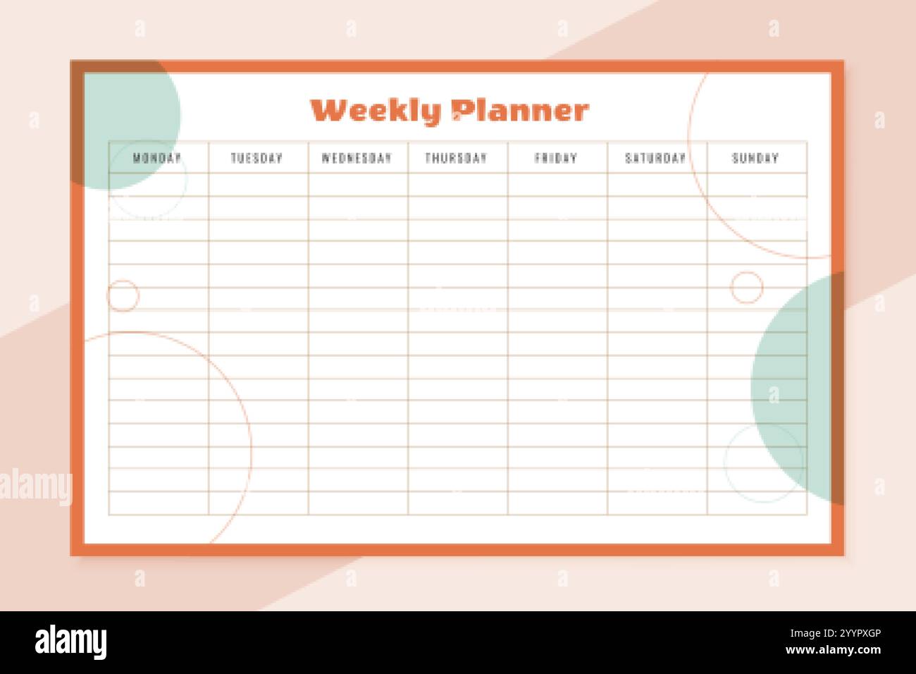 Days of week list Stock Vector Images - Alamy