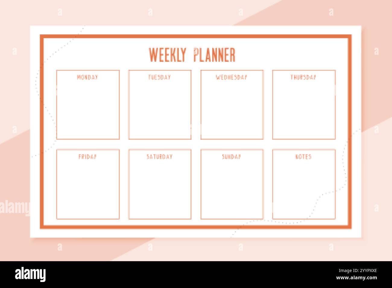 weekly planner schedule template design Stock Vector Image & Art - Alamy