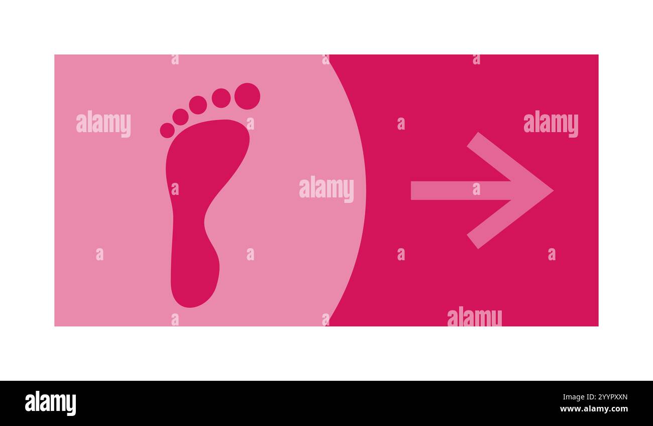 Feet arrow Stock Vector Images - Alamy