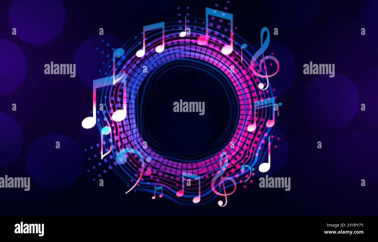 musical notes frame with text space Stock Vector Image & Art - Alamy