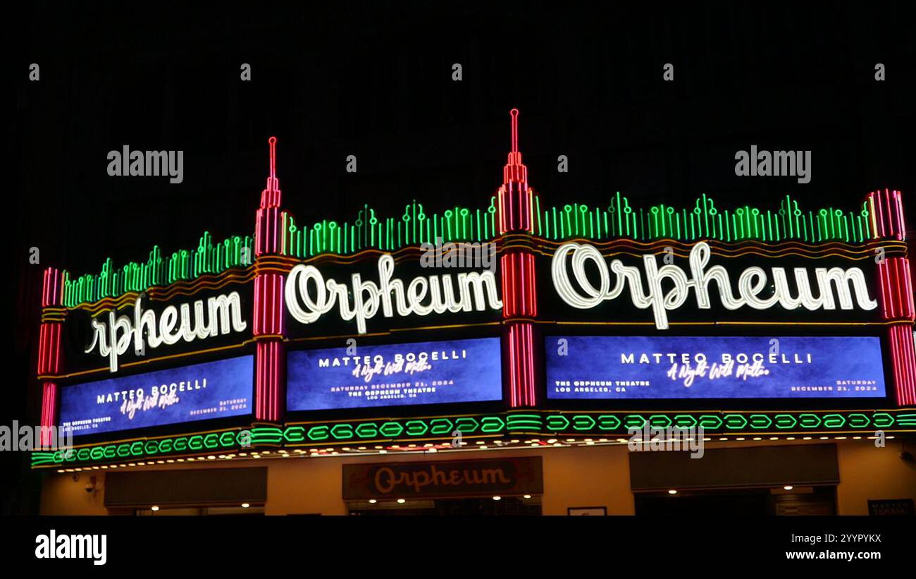 Los Angeles, California, USA 21st December 2024 Singer Matteo Bocelli A ...