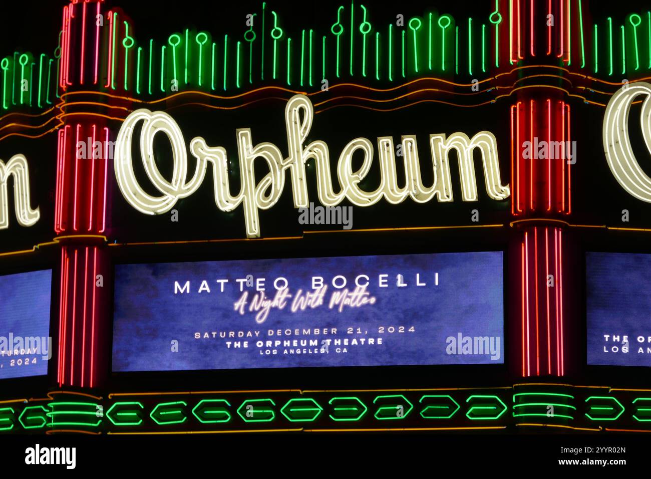 Los Angeles, California, USA 21st December 2024 Singer Matteo Bocelli A ...