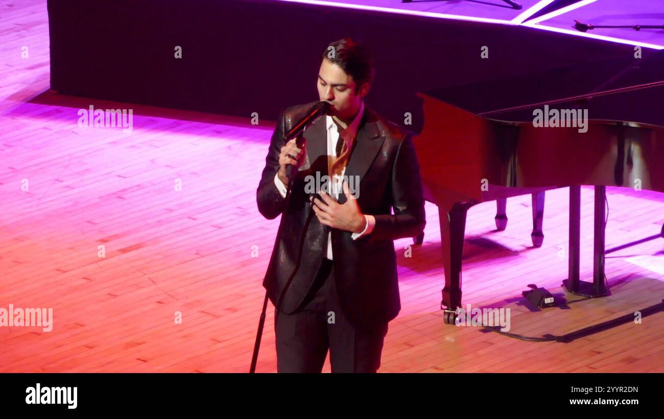 Los Angeles, California, USA 21st December 2024 Singer Matteo Bocelli ...