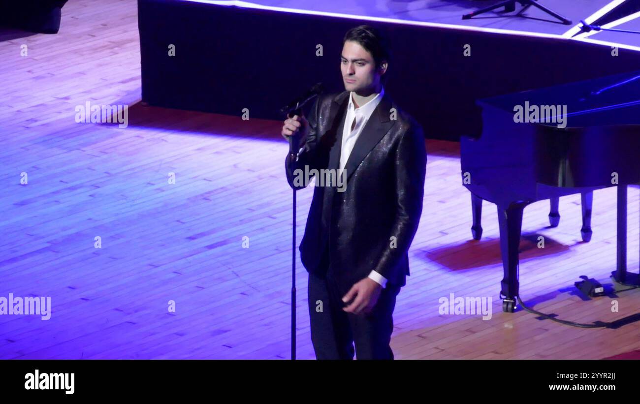 Los Angeles, California, USA 21st December 2024 Singer Matteo Bocelli ...