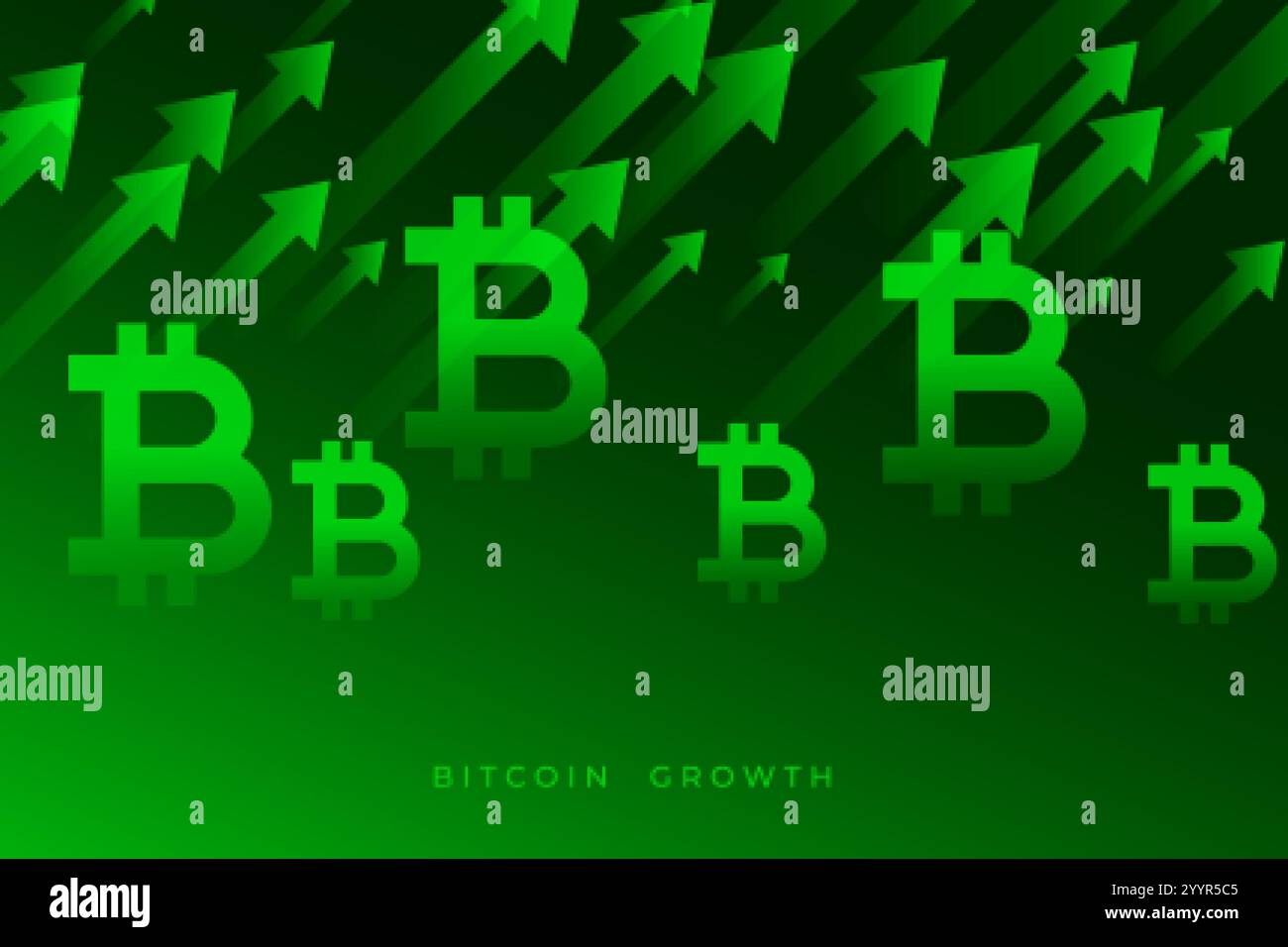 bitcoin growth graph with upward green arrows Stock Vector Image & Art ...