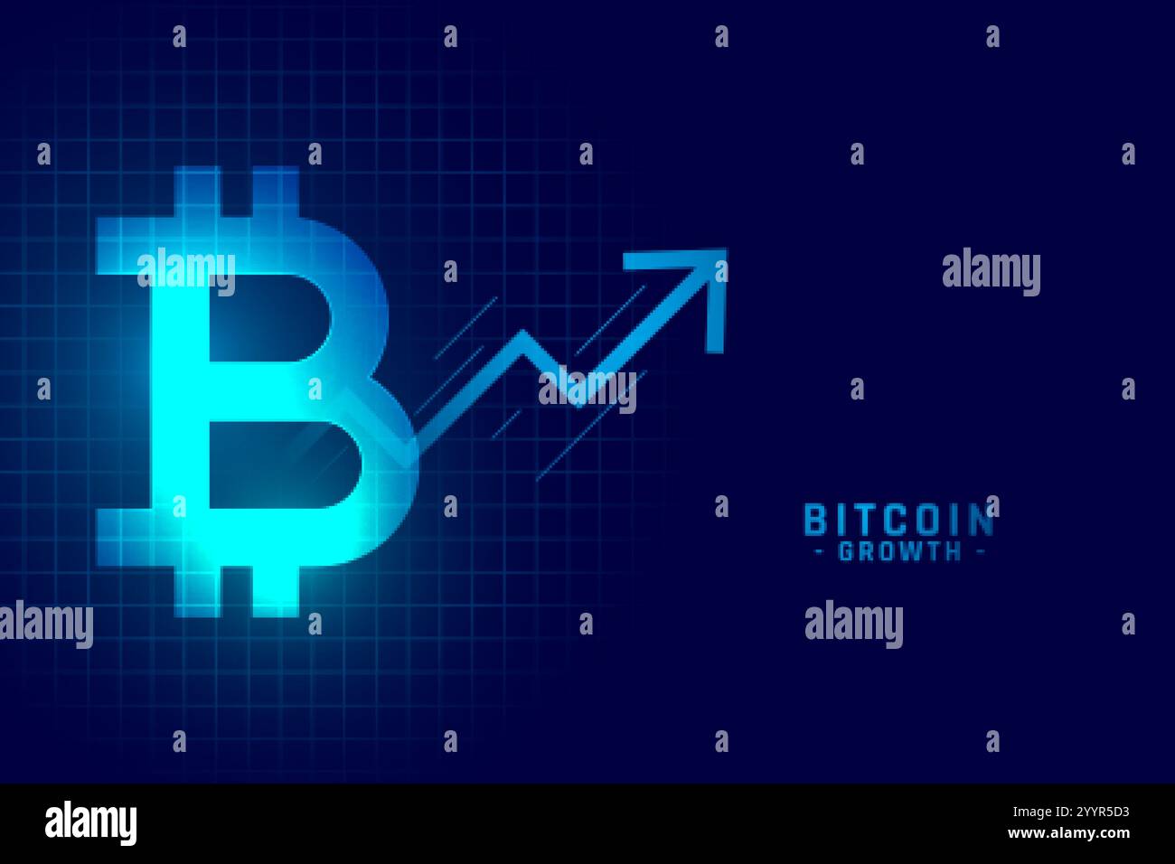 bitcoin growth graph chart in blue technology style Stock Vector Image ...